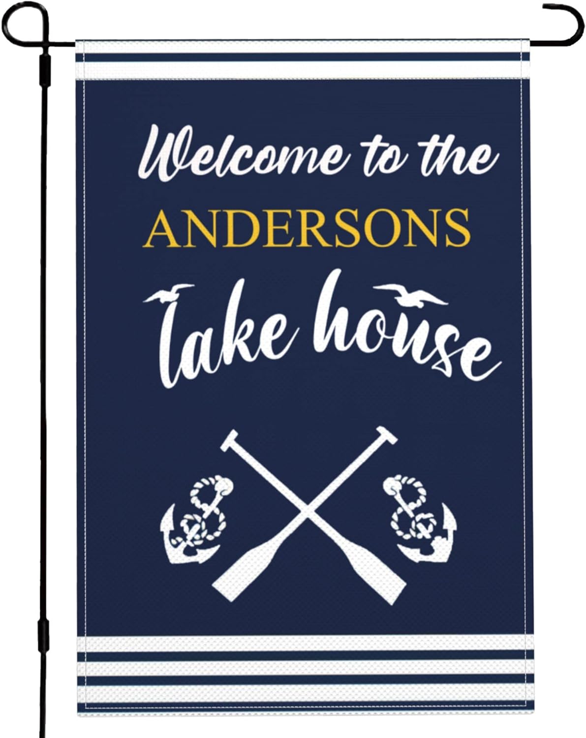 Personalized Paddler Welcome to the Lake Flag 12 X 18 inch Double Sided ...