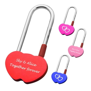 Personalized Love Lock Brass 40mm Padlock with Keys, Laser Engraved ...