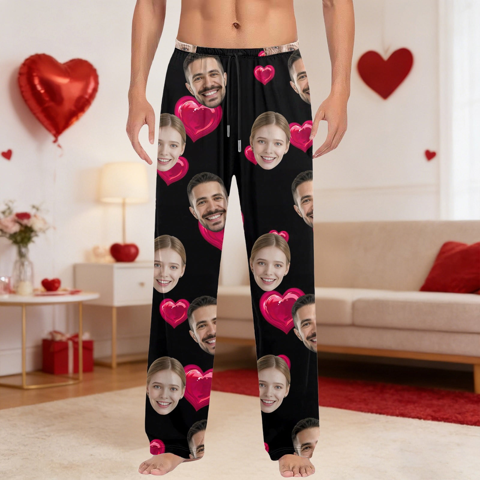 Personalized Pajamas Pants For Men Valentine Funny Pajama Pants Pajama ...