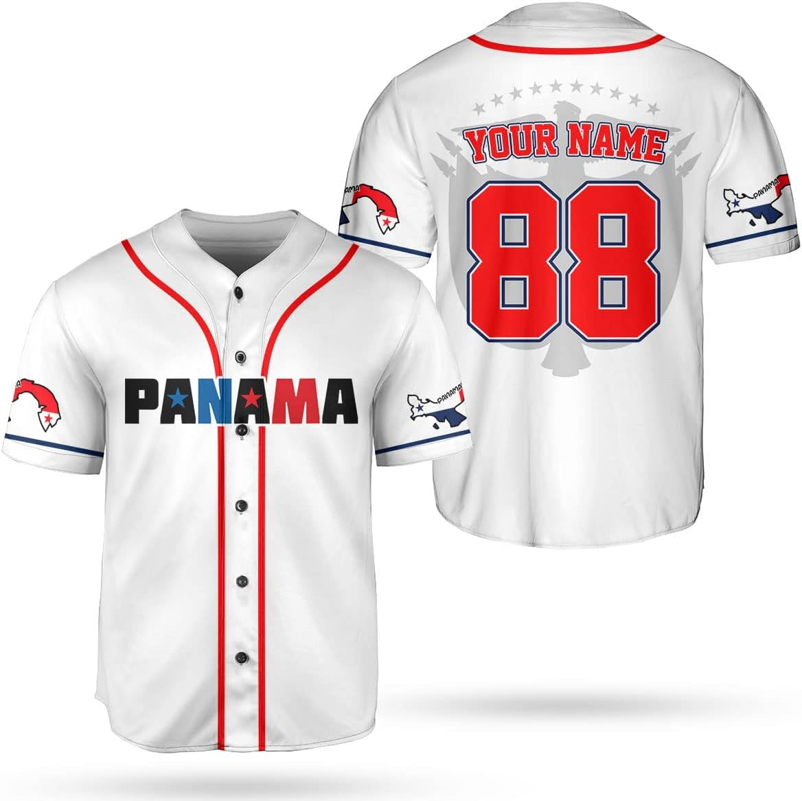 Personalized Panama Baseball Jersey Camisa Shirt, Panamanian Flag ...