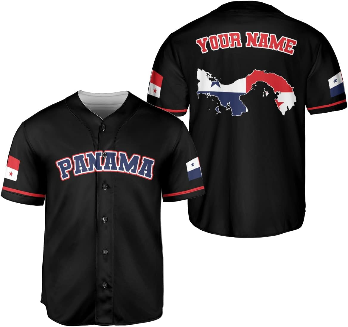Personalized Panama Baseball Jersey Panama Camisa Shirt Panamanian Flag ...