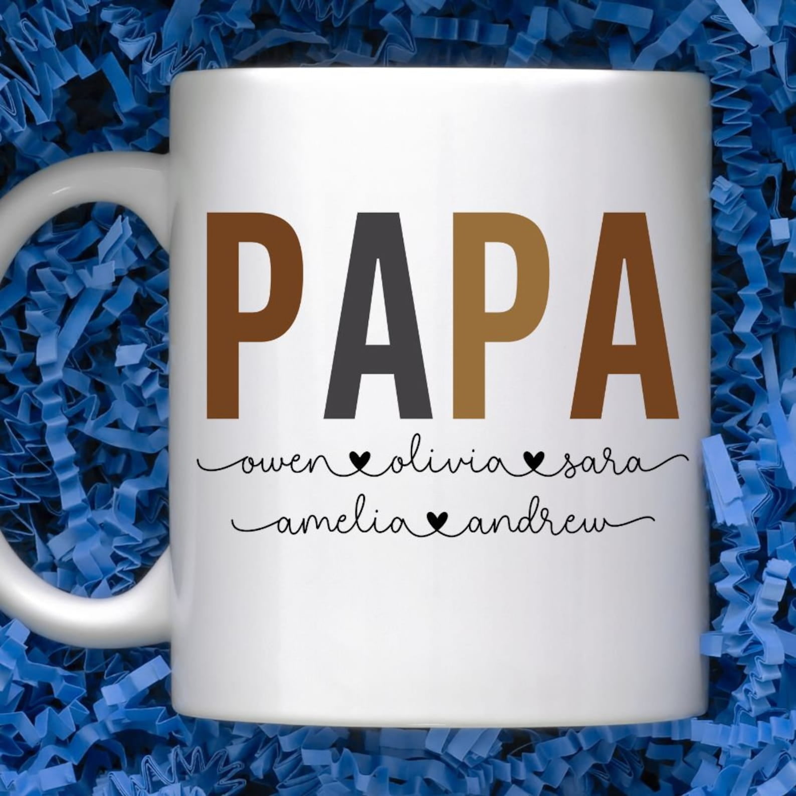 Personalized Papa Mug for Father's Day, Father's Day Gift for Papa ...