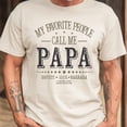 Personalized Papa T-Shirt with Custom Family Names, My Favorite People ...