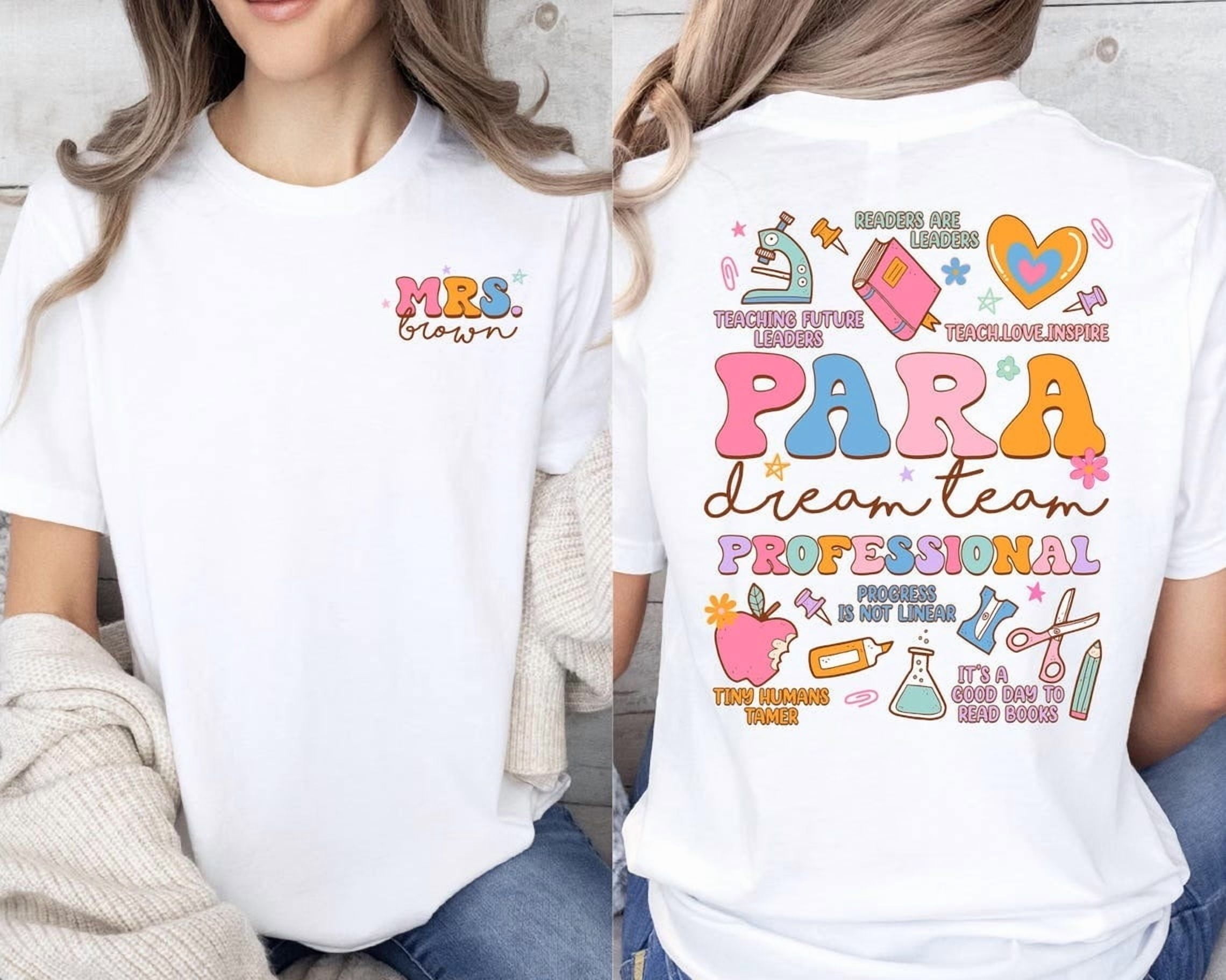 Personalized Paraprofessional Shirt, Para Shirt, Teacher Aide Shirt ...