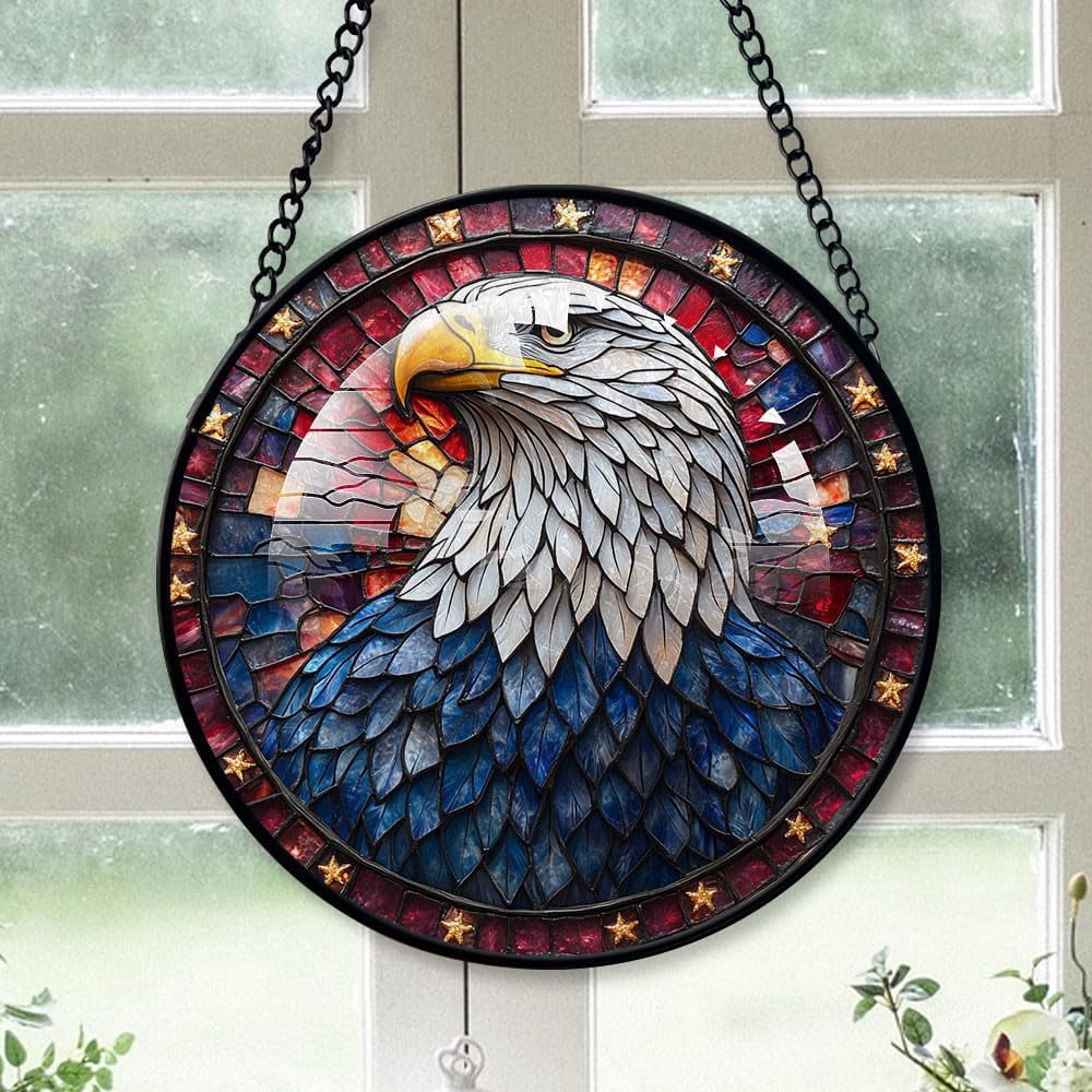 Personalized Patriotic Suncatcher Stained Glass Suncatchers, Patriotic ...