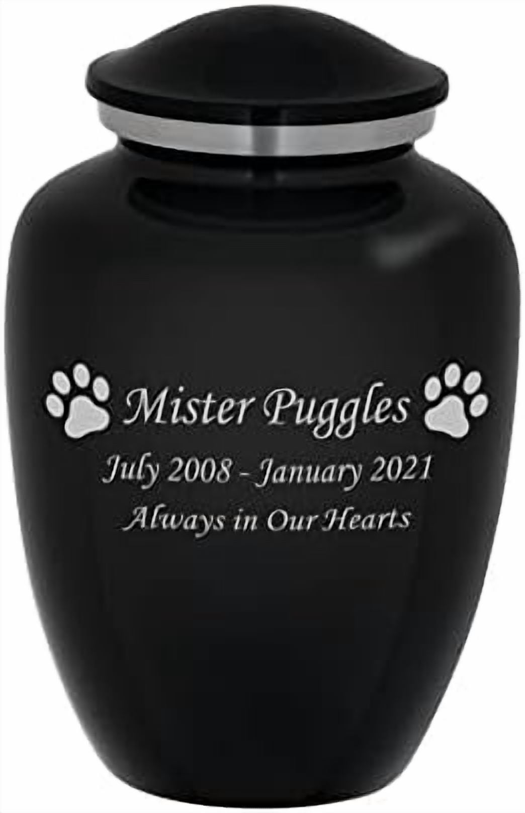 Personalized Paw Prints Pet Urn for a Dog, Cat, or Other Small Animal ...