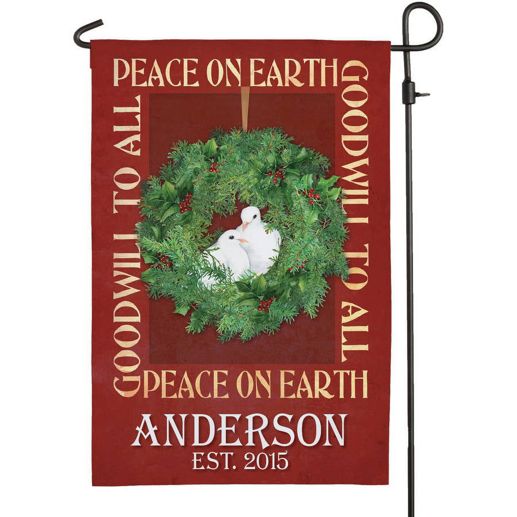 Personalized Peace On Earth Yard Flag - Walmart.com