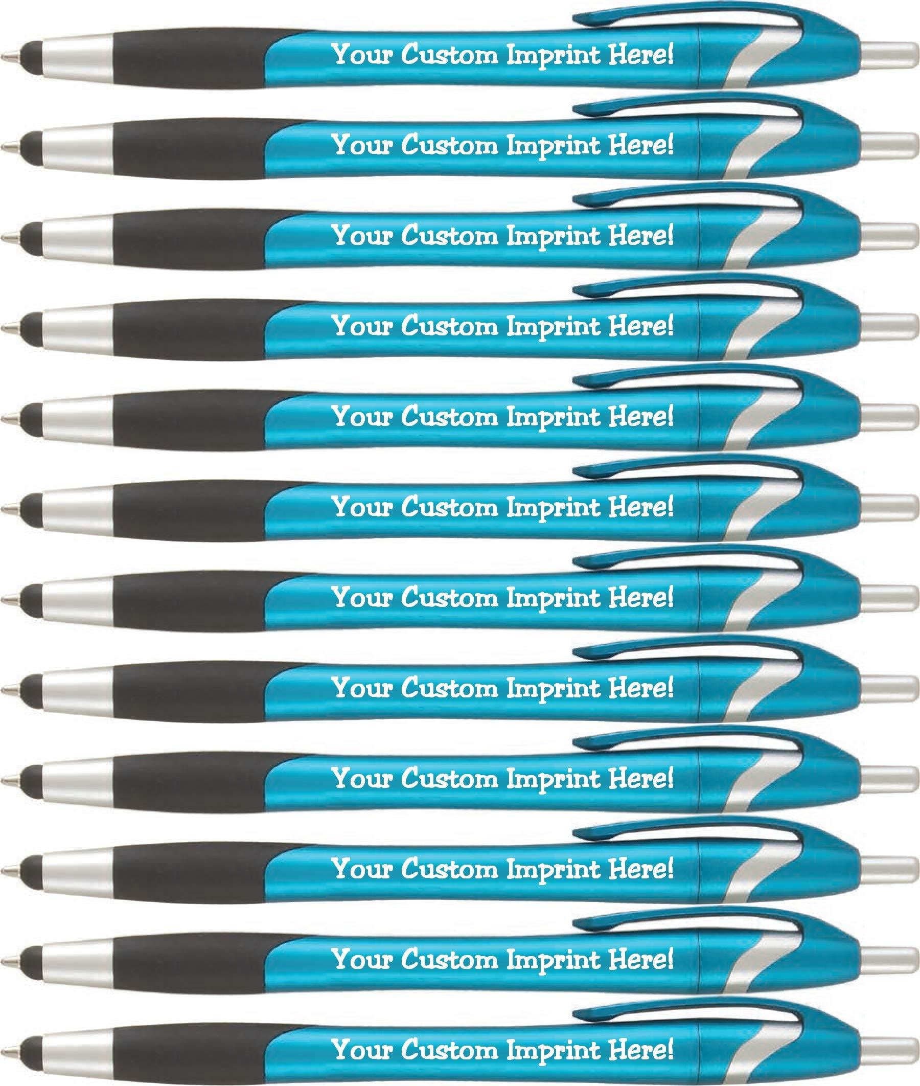 Personalized Pen w Stylus - The Glide Click action Custom - Black ...