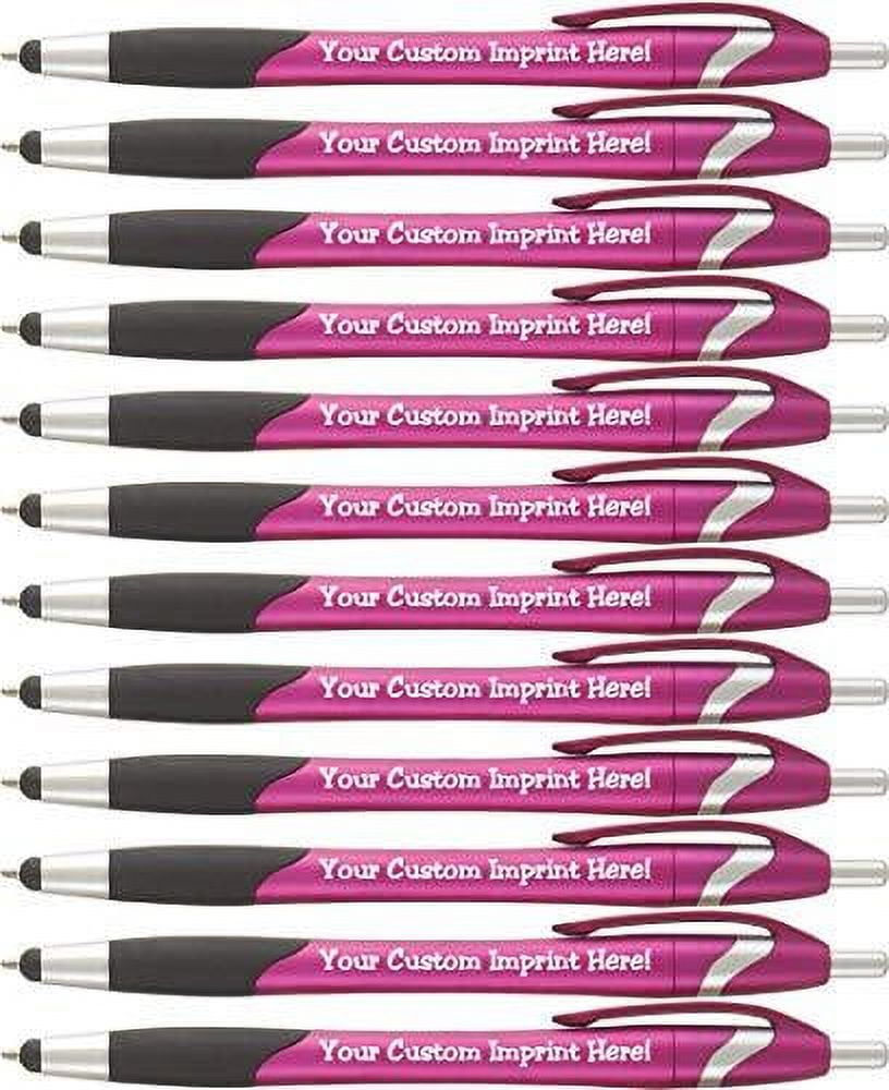 Personalized Pen w Stylus - The Glide Click action Custom - Black ...