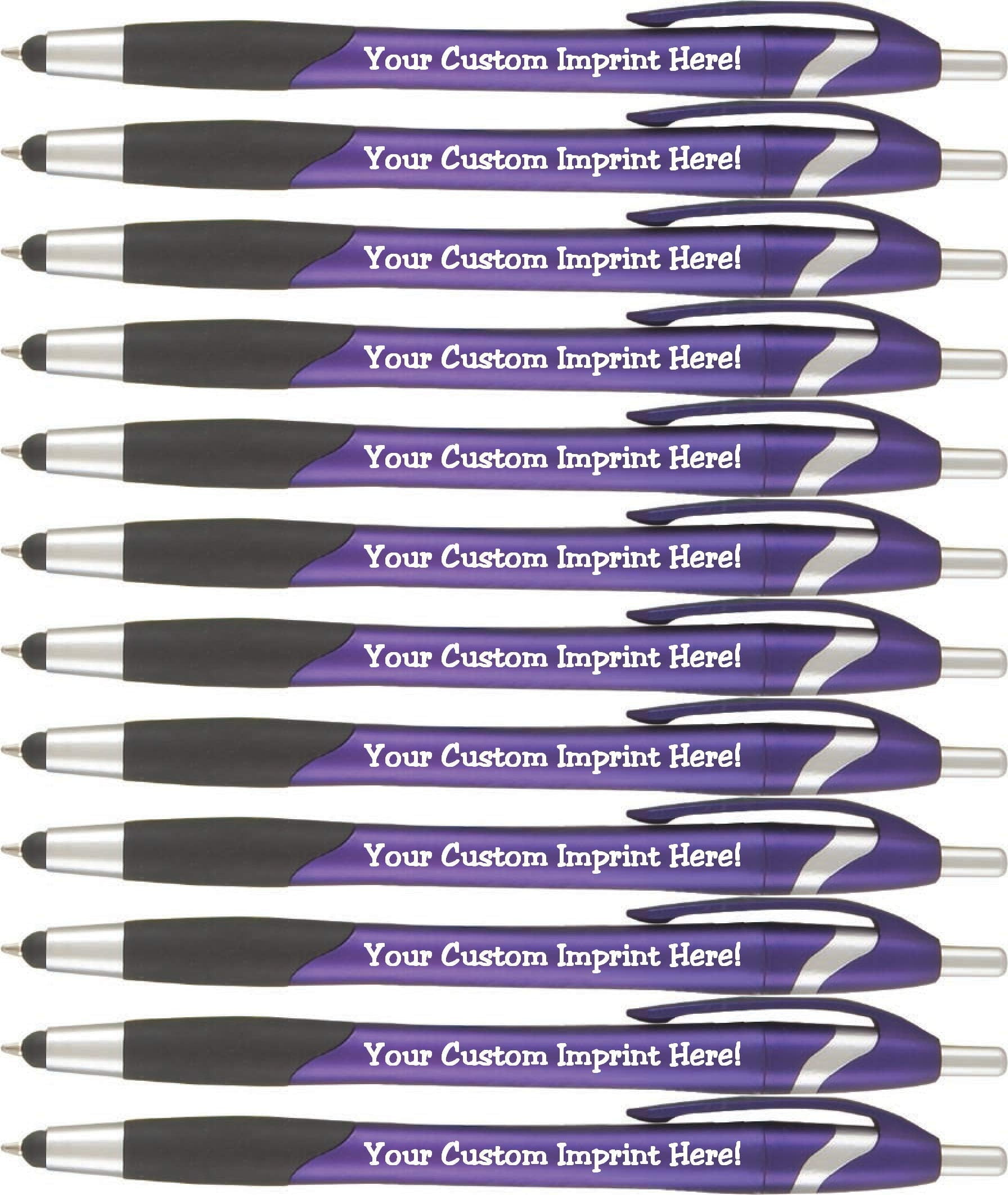 Personalized Pen w Stylus - The Glide Click action Custom - Black ...