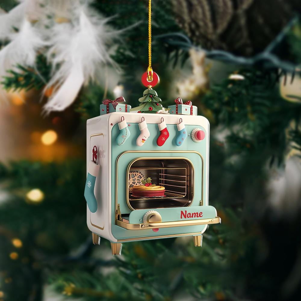 Personalized Personalized Oven Ornament, Oven 2D Flat Christmas Tree ...