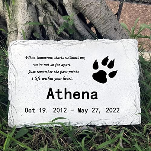 Personalized Pet Cat Memorial Garden Stone, Cat Memorial Stone, Pet Cat ...