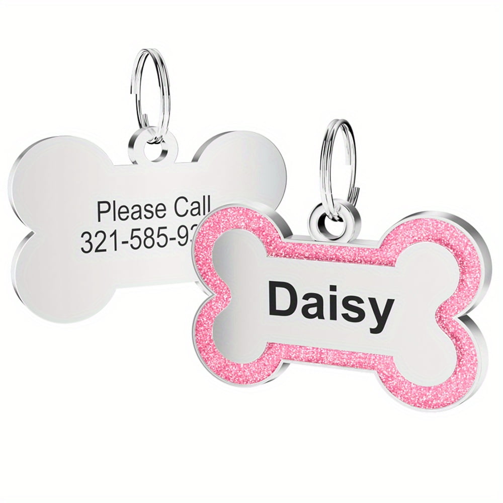 Personalized Pet ID Tags, Custom Dog Name Tags, Engraved Both Sides ... Personalized Pet ID Tags, Custom Dog Name Tags, Engraved Both Sides ...