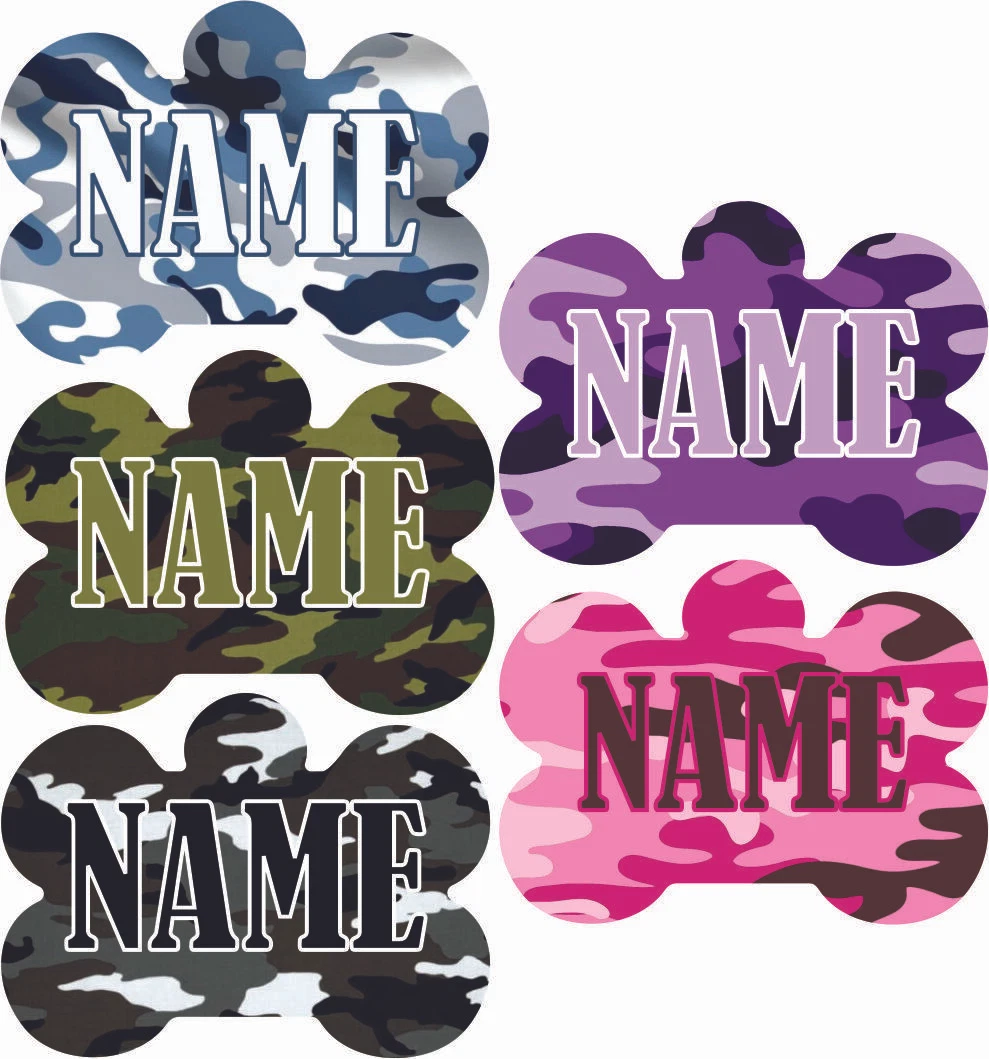 Personalized Pet Id Tag Custom Camouflage Theme Any Name Dog Tag ...
