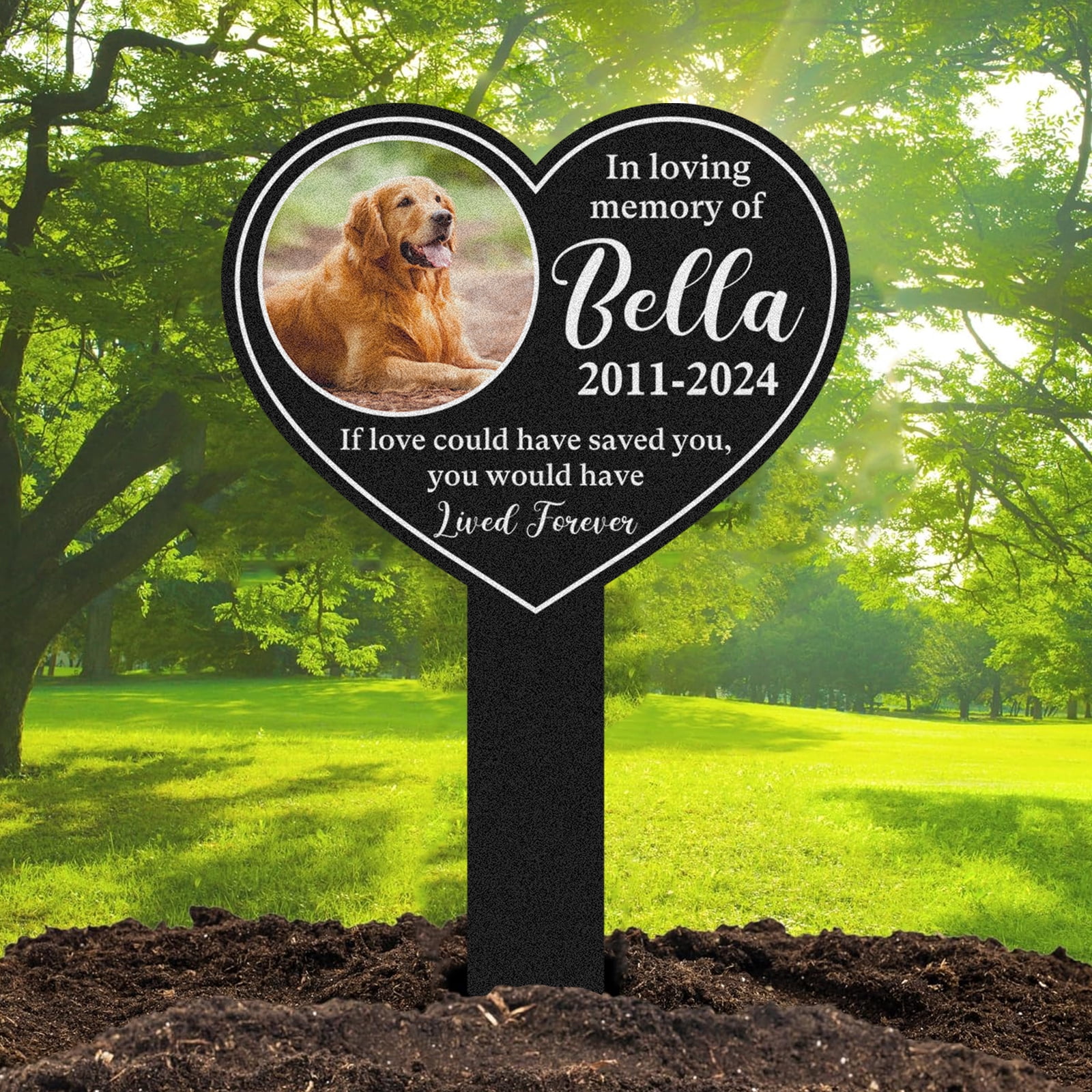 Personalized Pet Memorial Graves Marker - Custom Picture Pet Sympathy ...