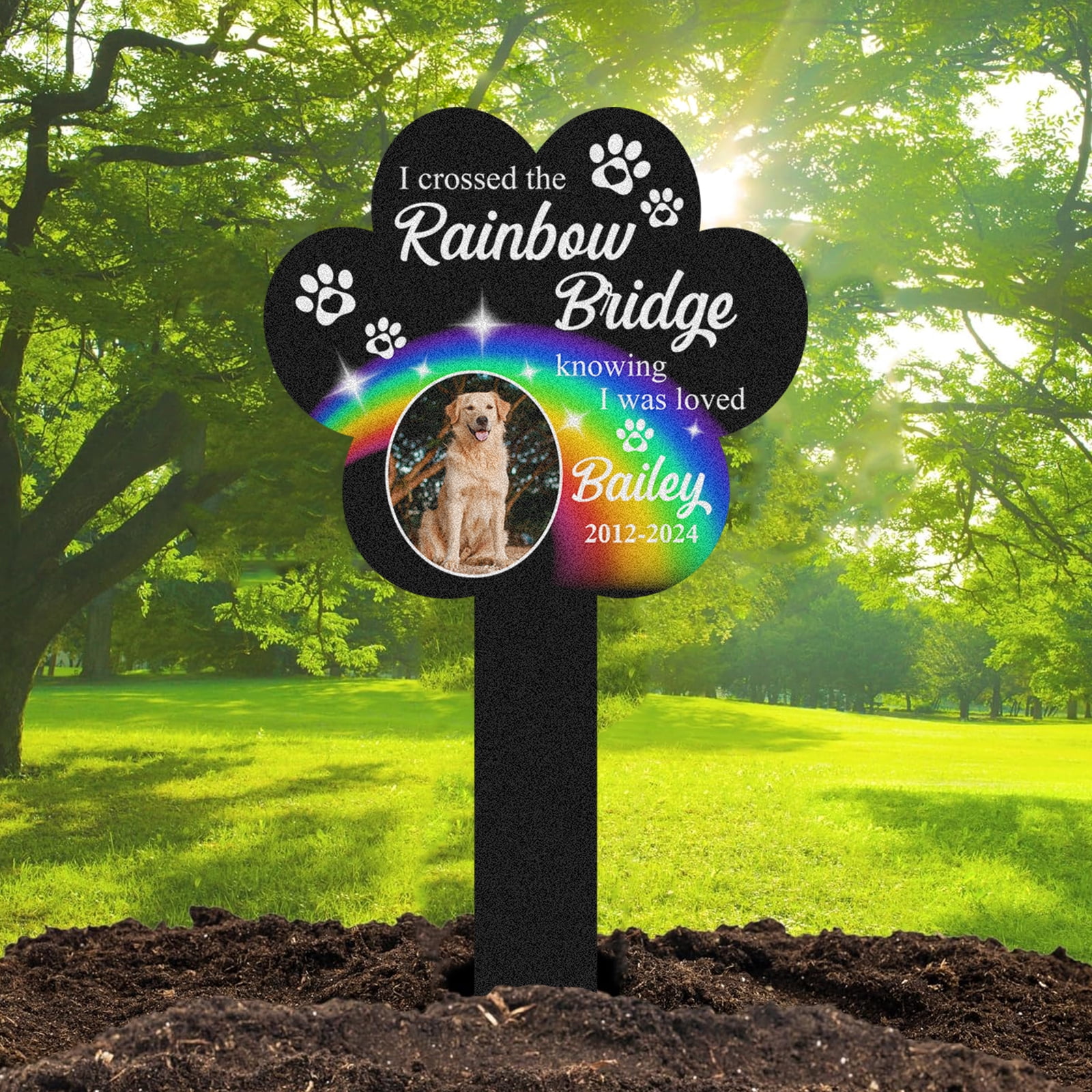 Personalized Pet Memorial Metal Grave Markers Signs Stake - Custom Name ...