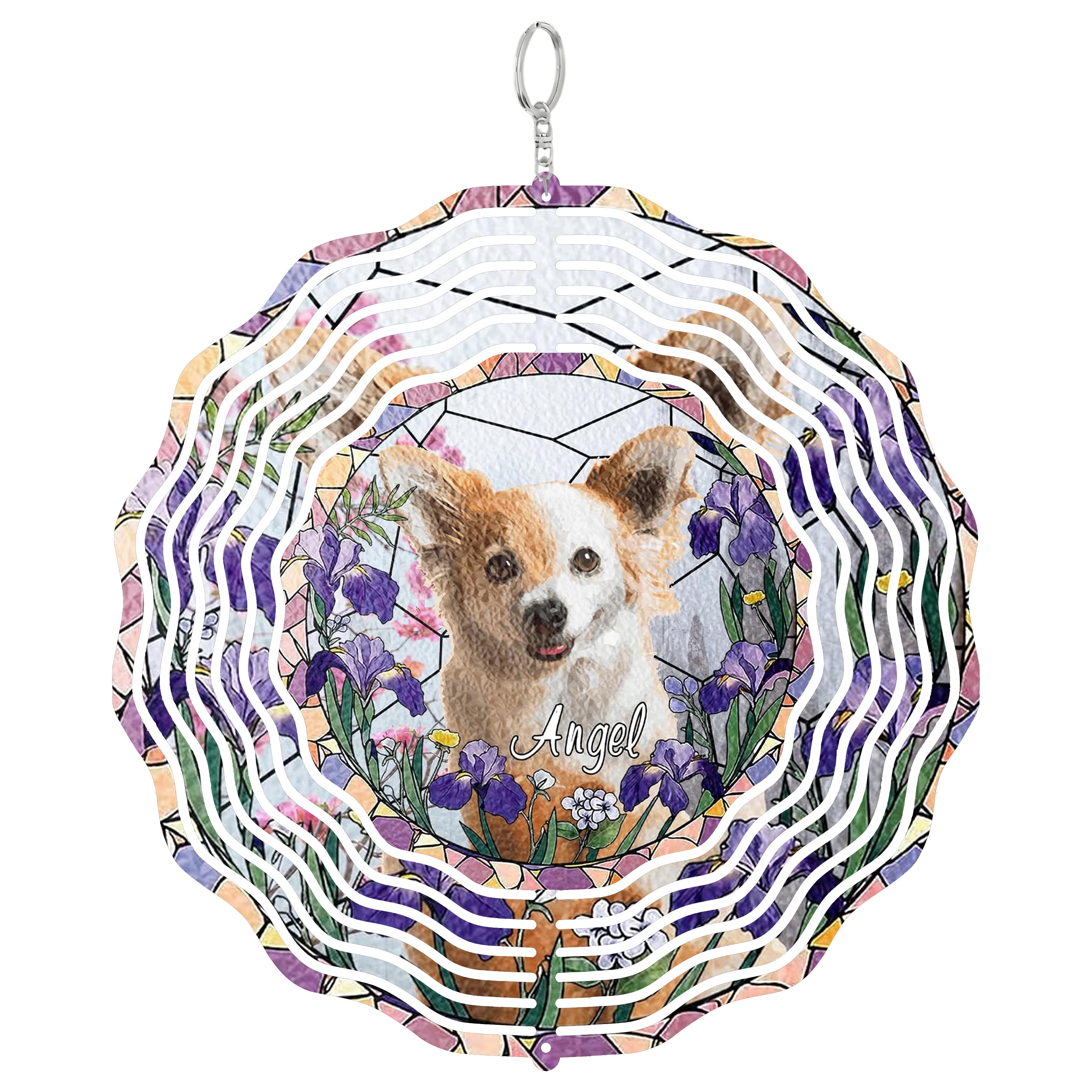 Personalized Pet Memorial Metal Wind Spinner with Photo, Dog Breed Gift ...