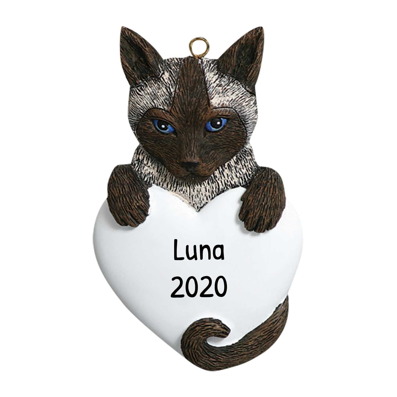 Personalized Pet Ornaments 2024 - Custom Cat Ornament - Siamese Cat ...