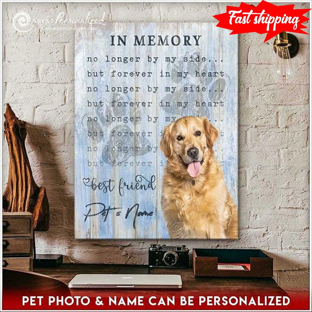 Personalized Pet's Name & Photo Golden Retriever In Memory No Longer By ...
