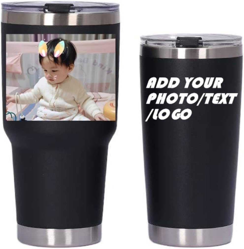 Personalized Photo 20oz 30oz Stainless Steel Tumbler,Custom Coffee ...