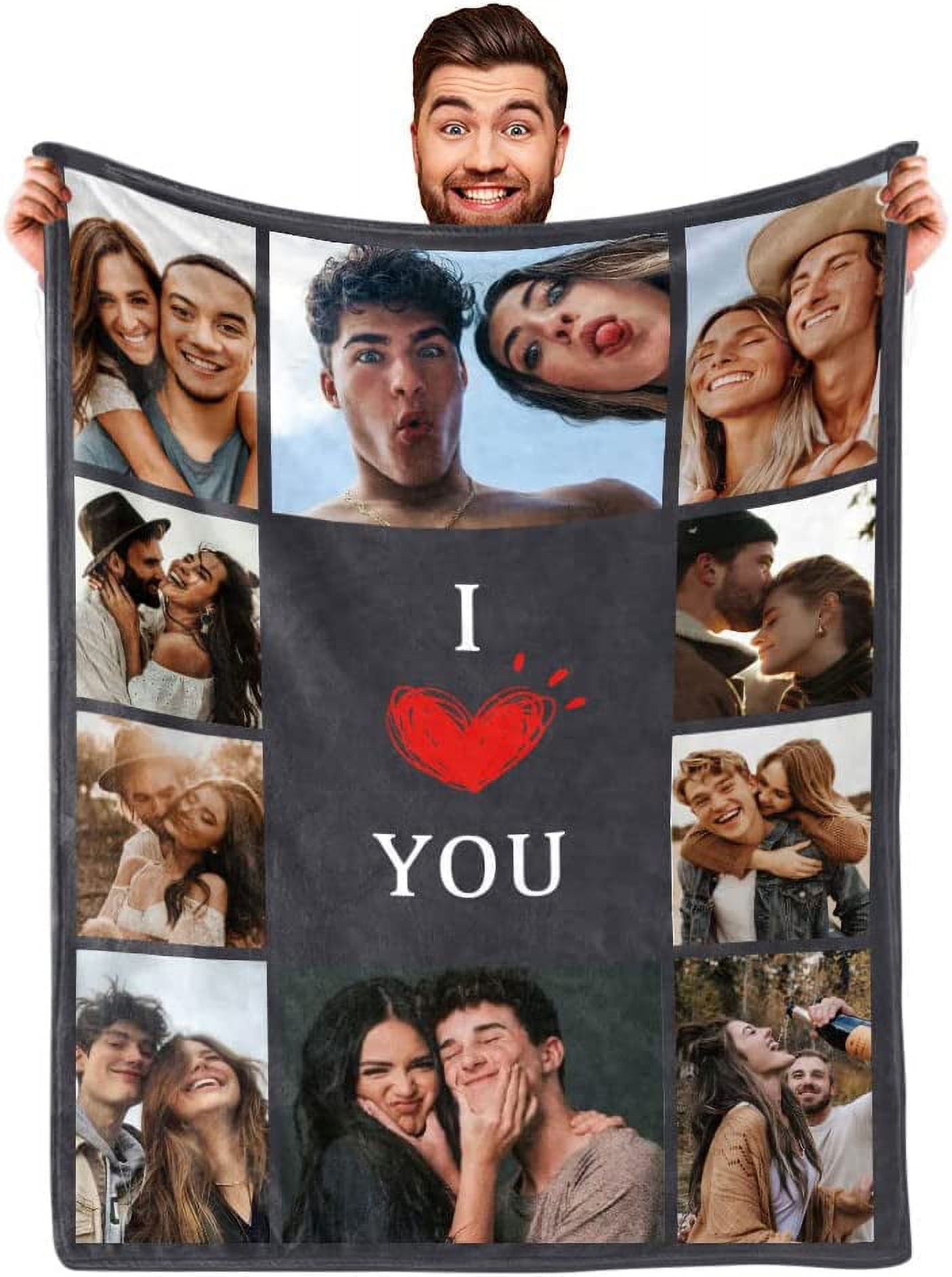 Personalized Photo Blankets for Girlfriend Boyfriend Blanket Gifts ...