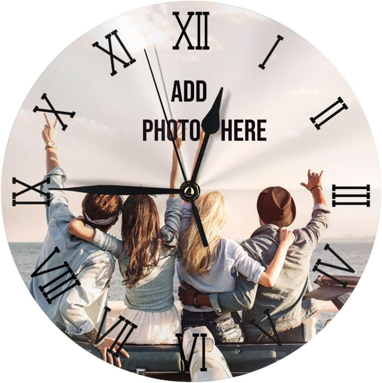 Personalized Photo Clock Custom Digital Living Room Wall Clock Non ...
