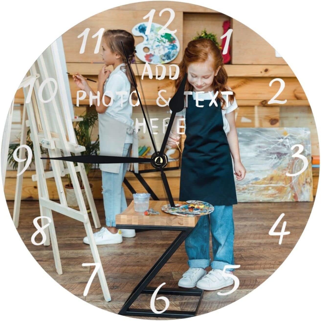 Personalized Photo Clock Custom Digital Living Room Wall Clock Non ...