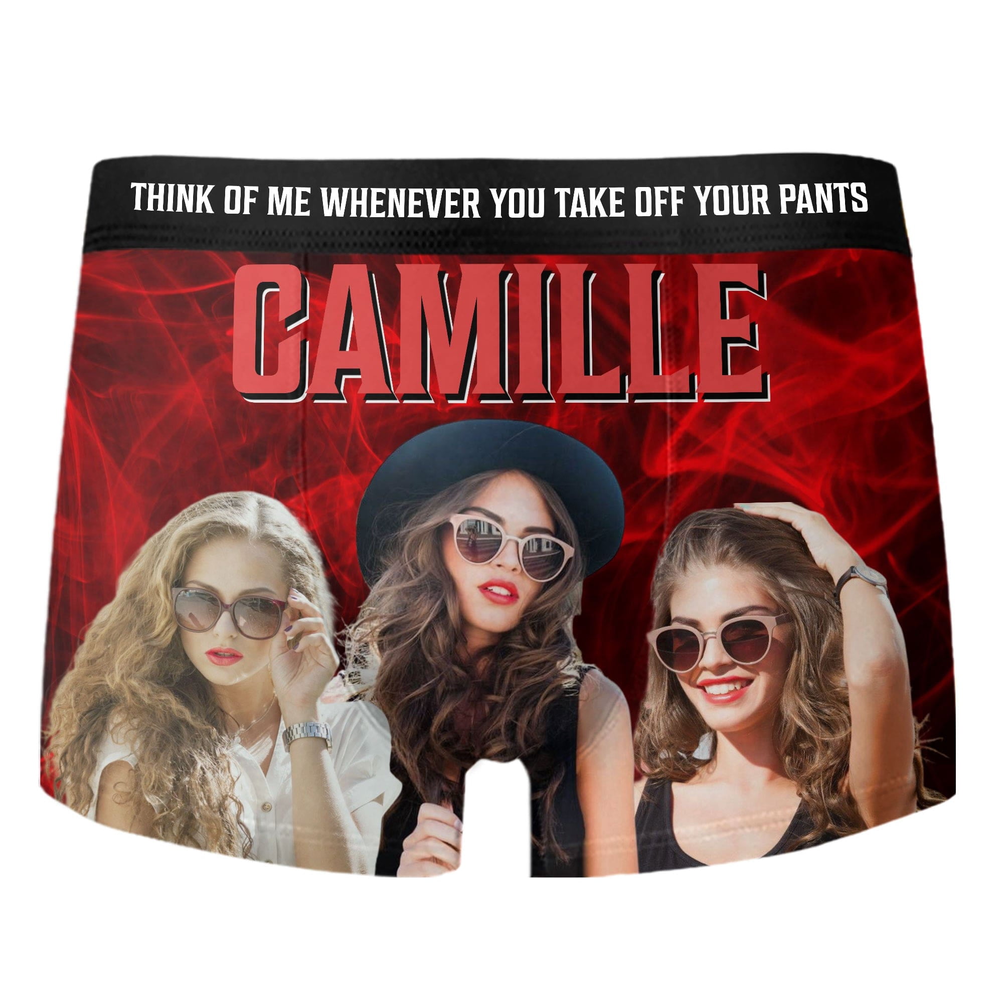 Personalized Photo Men'S Boxer Shorts: Think Of Me Whenever You Take ...