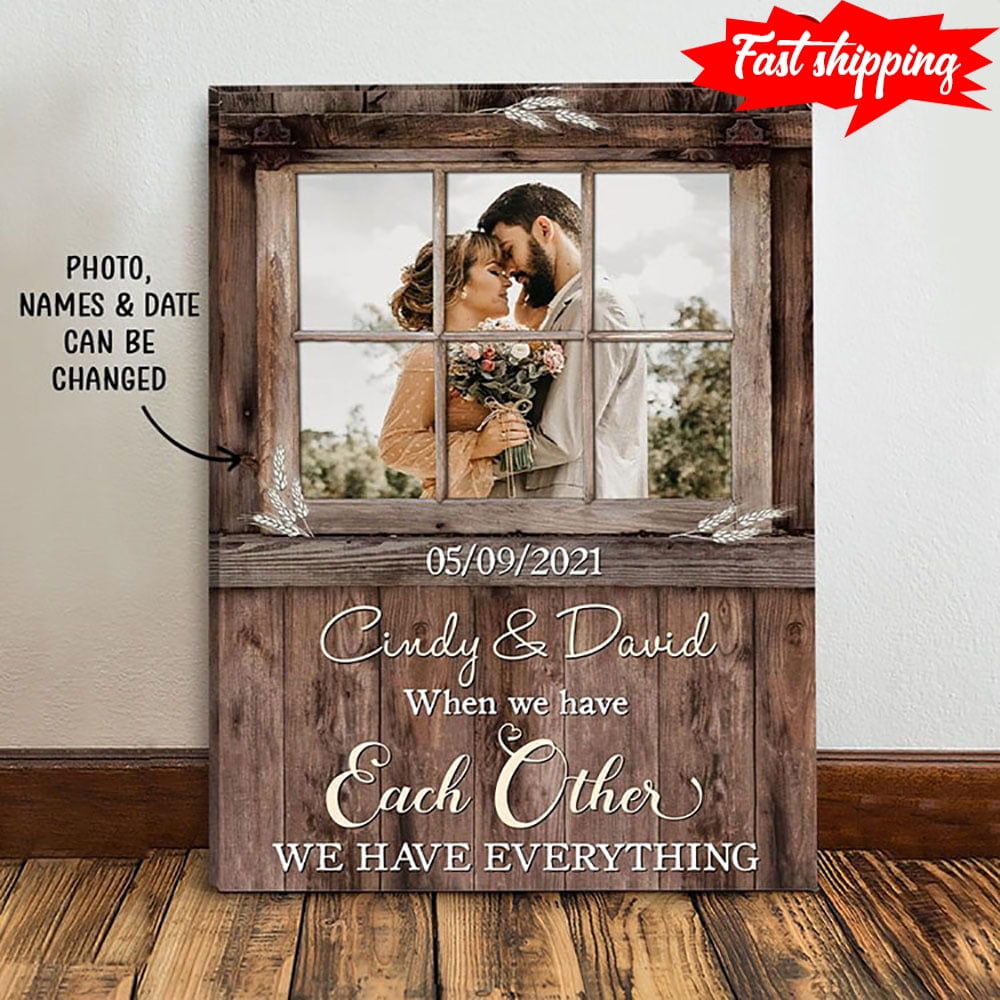 Personalized Photo, Name & Date Barn Window Frame When We Have Each ...