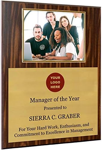 Personalized Photo Plaque Add Your Text and Artwork Comes /a Silver or ...