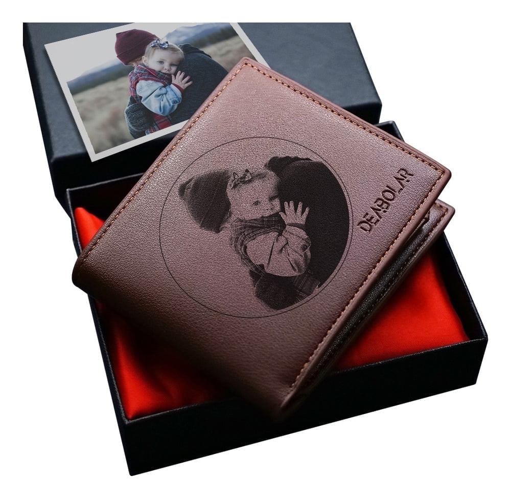 Personalized Photo Wallet, Double-Side Custom, Engrave Picture Wallet ...