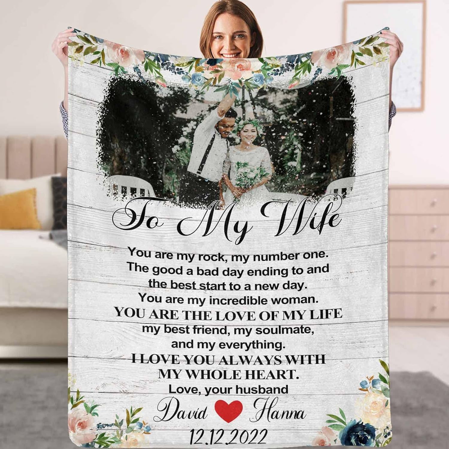 Personalized Photos Collage Blanket for Family Member Custom Picture ...