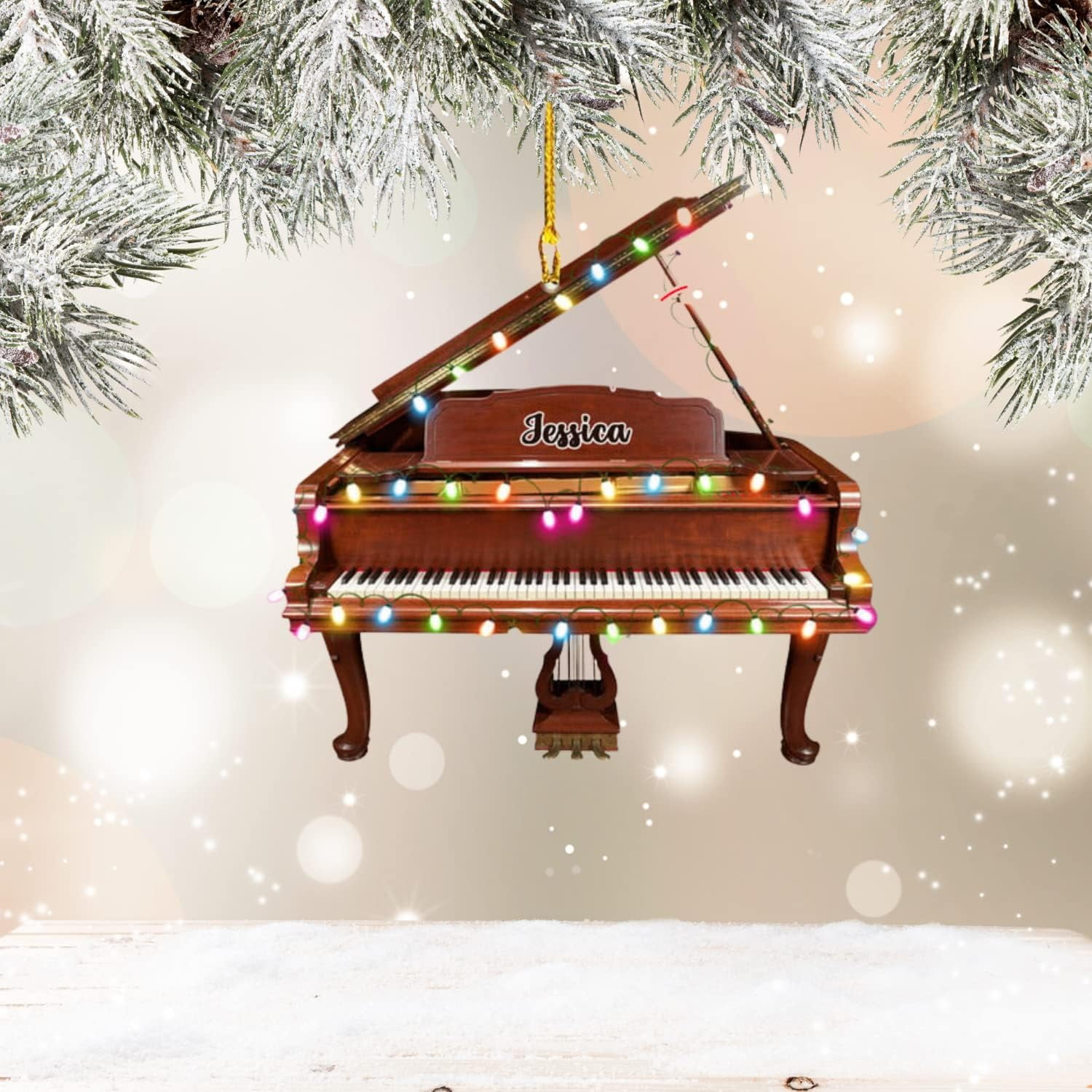 Personalized Piano Ornament, Custom Piano Ornament Piano Christmas ...