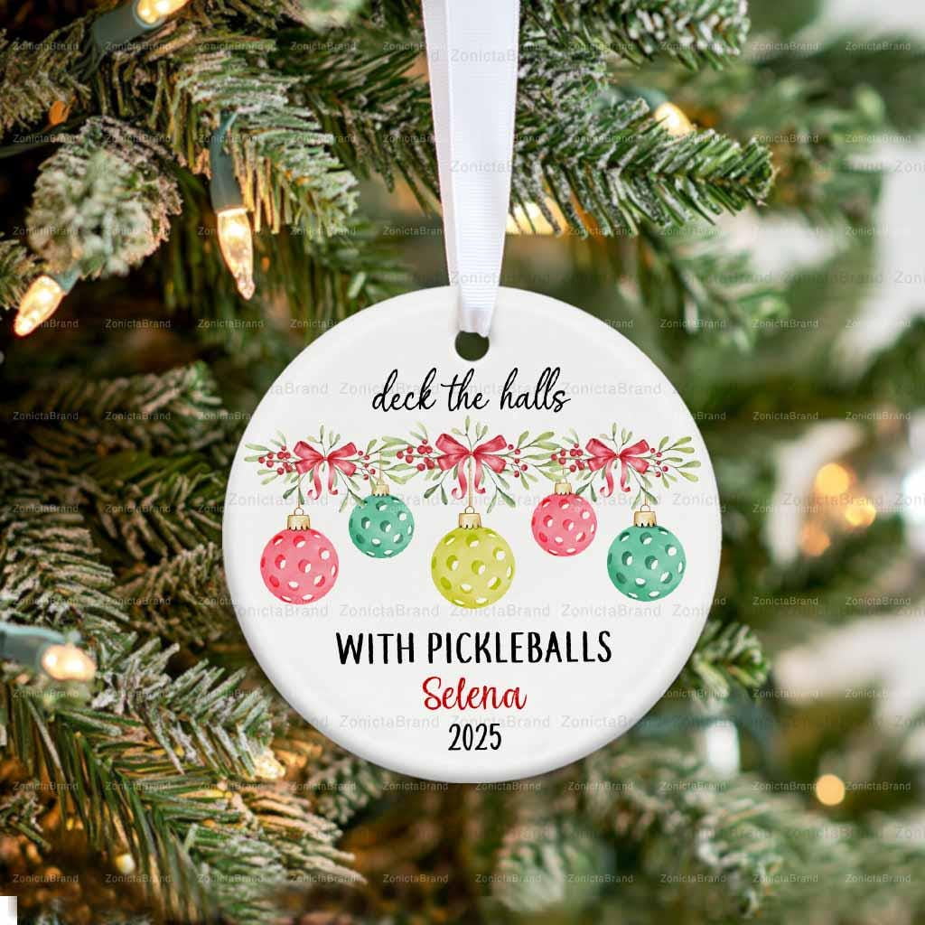 Personalized Pickleball 2D Flat Ornament 2025 Partner/Team Gift ...