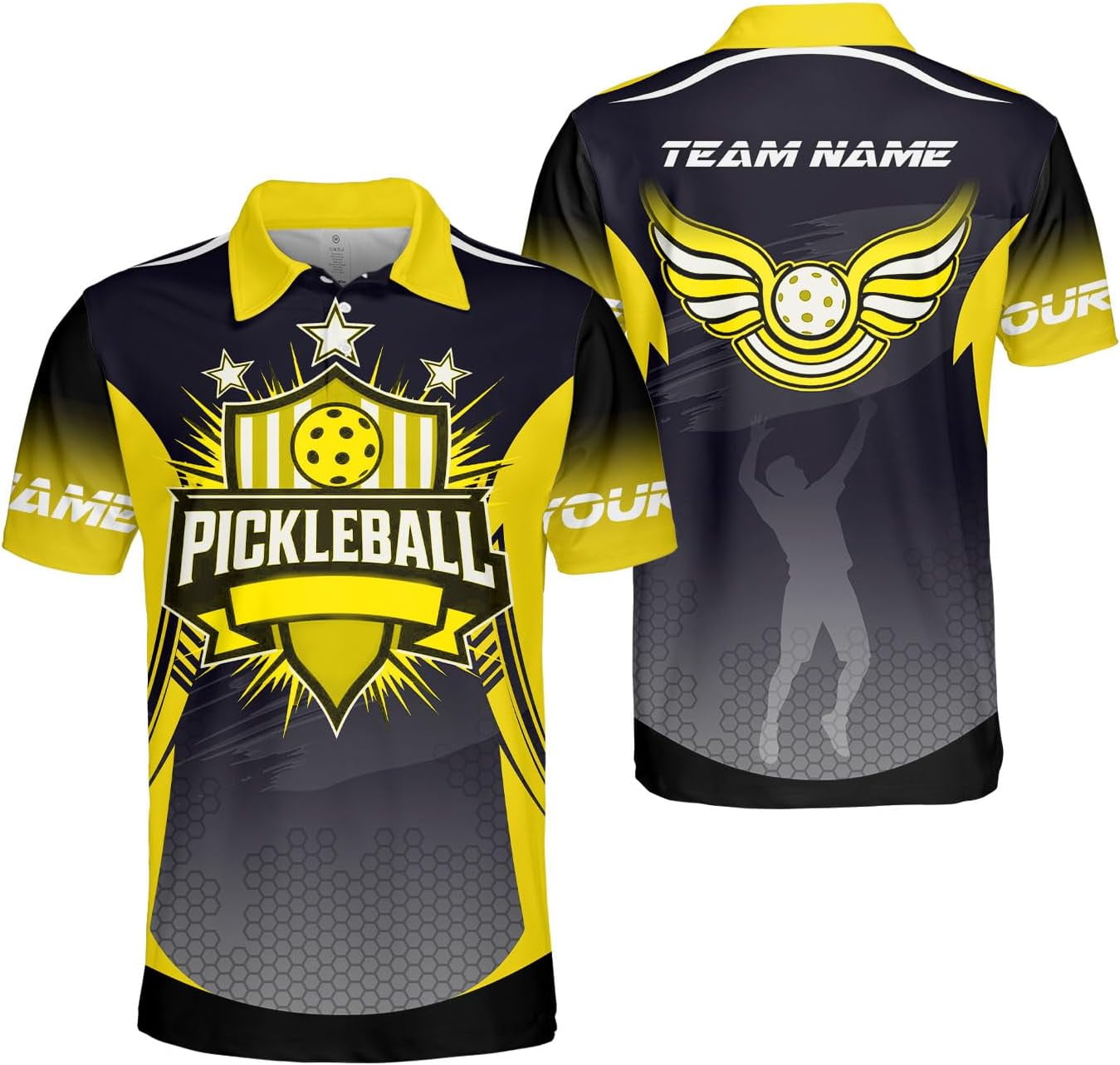 Personalized Pickleball Polo Shirts, Pickleball Shirt 3D, Pickleball ...