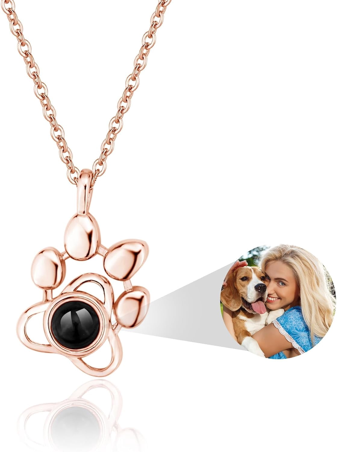 Personalized Picture Necklace Projection Necklace with Photo Inside ...