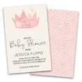 Personalized Pink Crown Baby Personalized Baby Shower Invitations ...