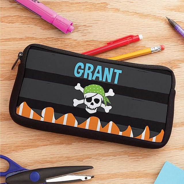Generic Personalized Pirate Pencil Case with Skull and Bones ...