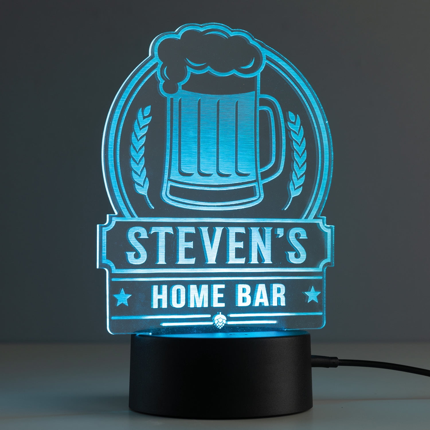Personalized Planet Beer Mug Sign Multicolor LED Light Display with ...