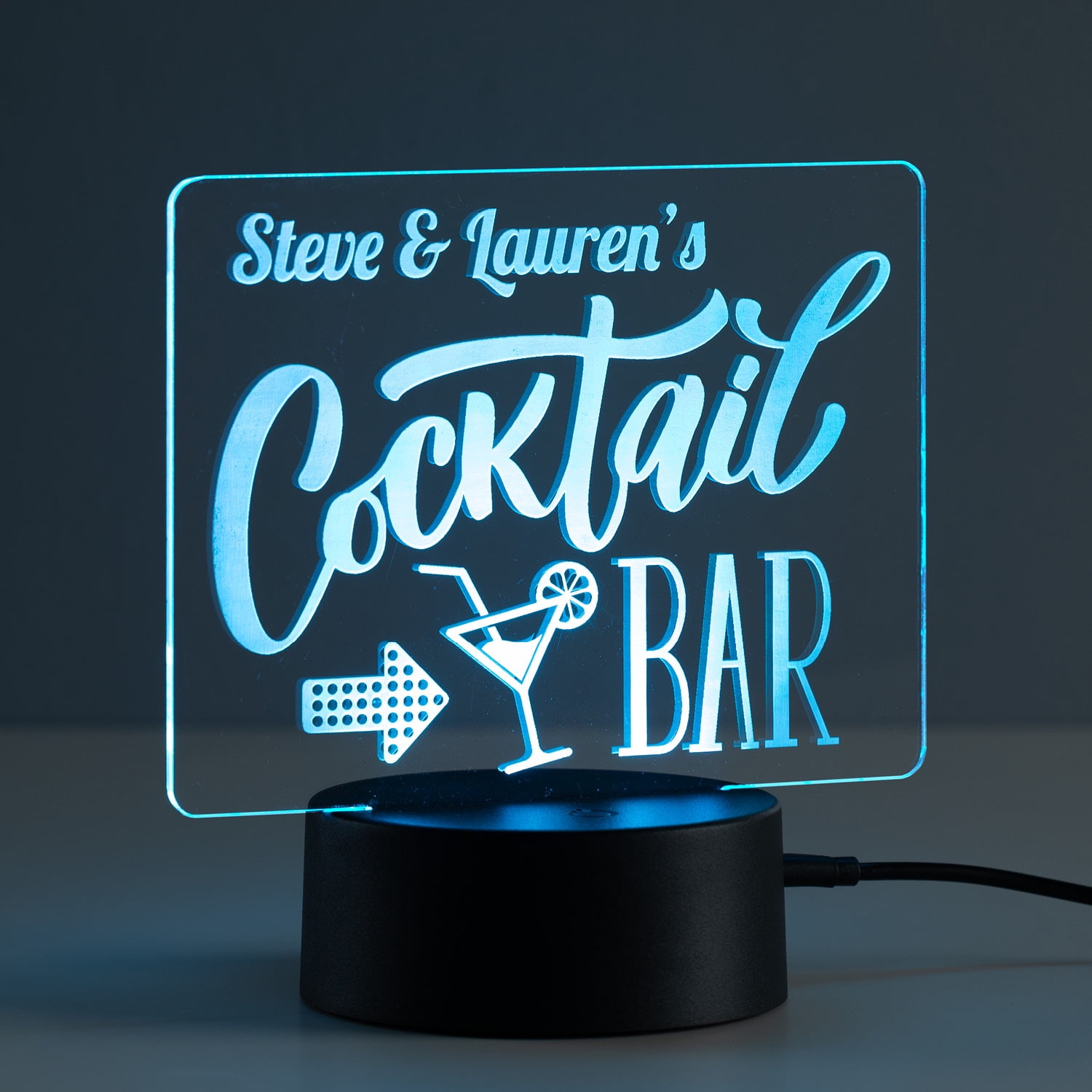 Personalized Planet Cocktail Bar Multicolor LED Light Display with ...