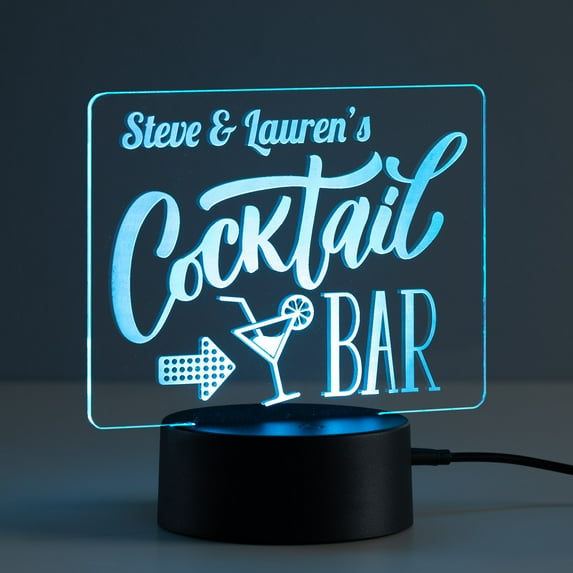 Personalized Planet LED Cocktail Bar Light - USB Powered - Custom ...