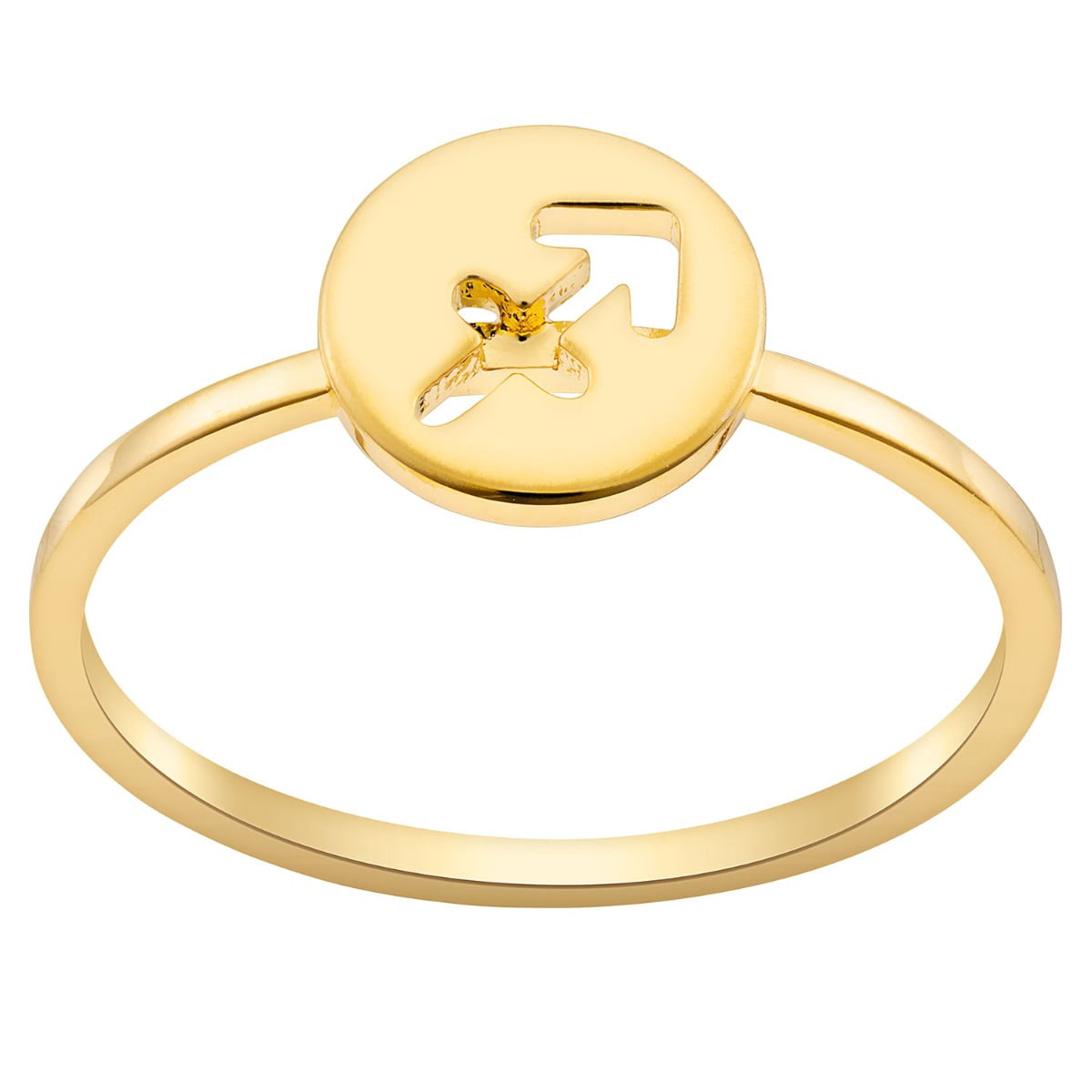Personalized Planet Gold over Sterling Cutout Disc Zodiac Sign Stack ...