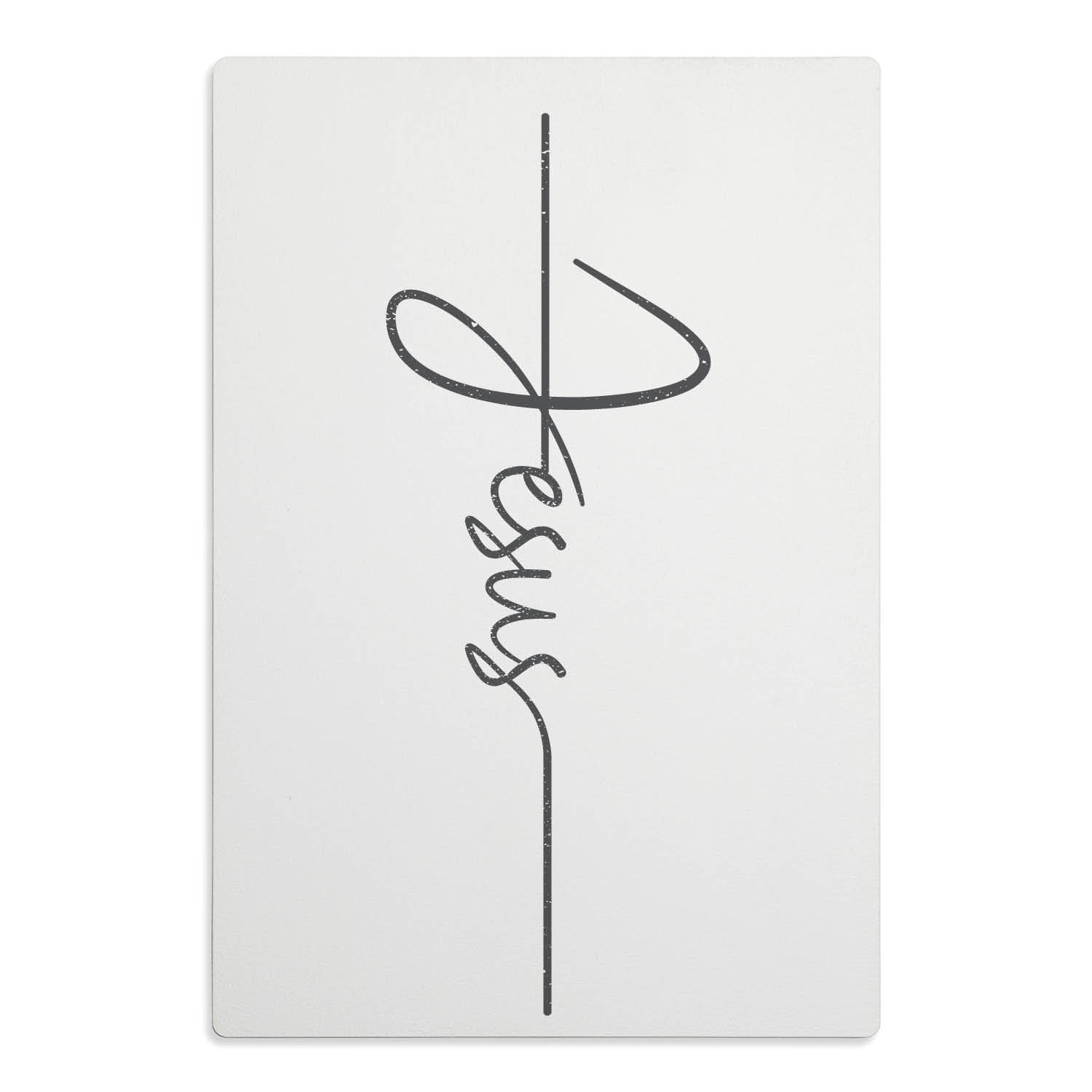 Personalized Planet Jesus Cross Spiritual Wall Art | Black Letters on ...