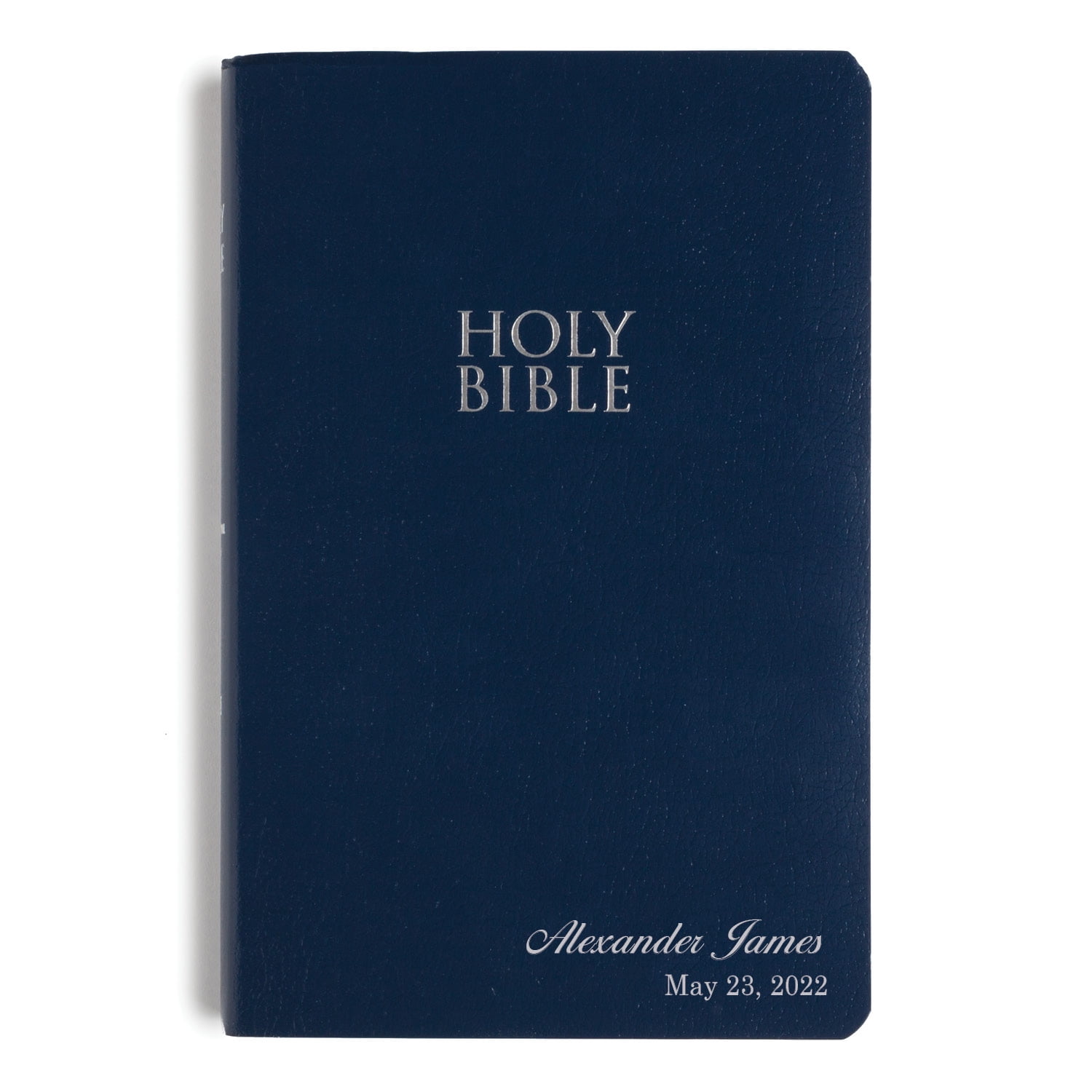 Personalized Planet Navy Blue Kids Bible with Custom Name and Date ...
