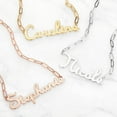 Personalized Planet Script Name Paperclip Chain Necklace ,Women's ...
