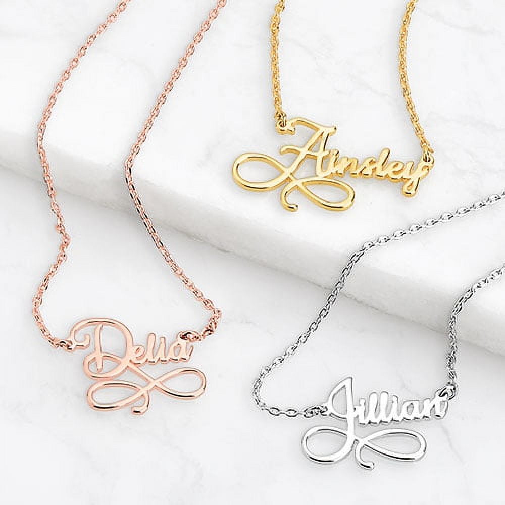 Personalized Planet Silver Infinity Symbol Name Necklace - Walmart.com