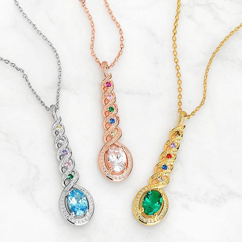 Personalized Planet Women's Mother's and Family Birthstone Swirl ...
