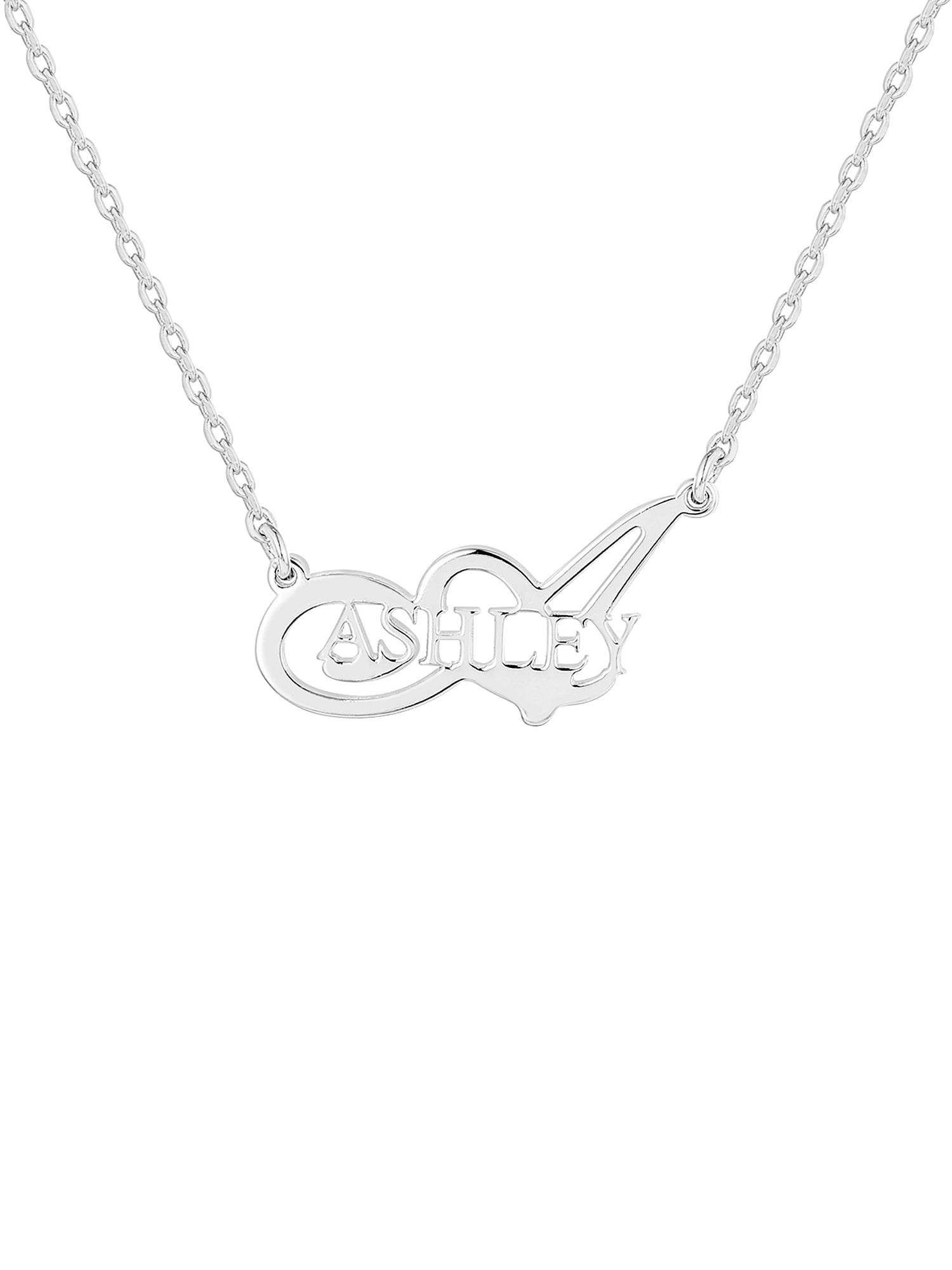 Personalized Planet Women's Script Initial and Name Necklace - Walmart.com