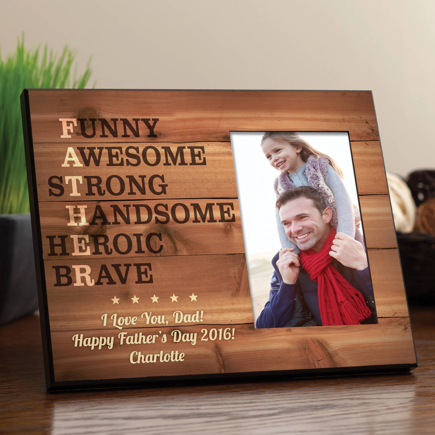 Personalized Planet Wood Picture Frame - Walmart.com