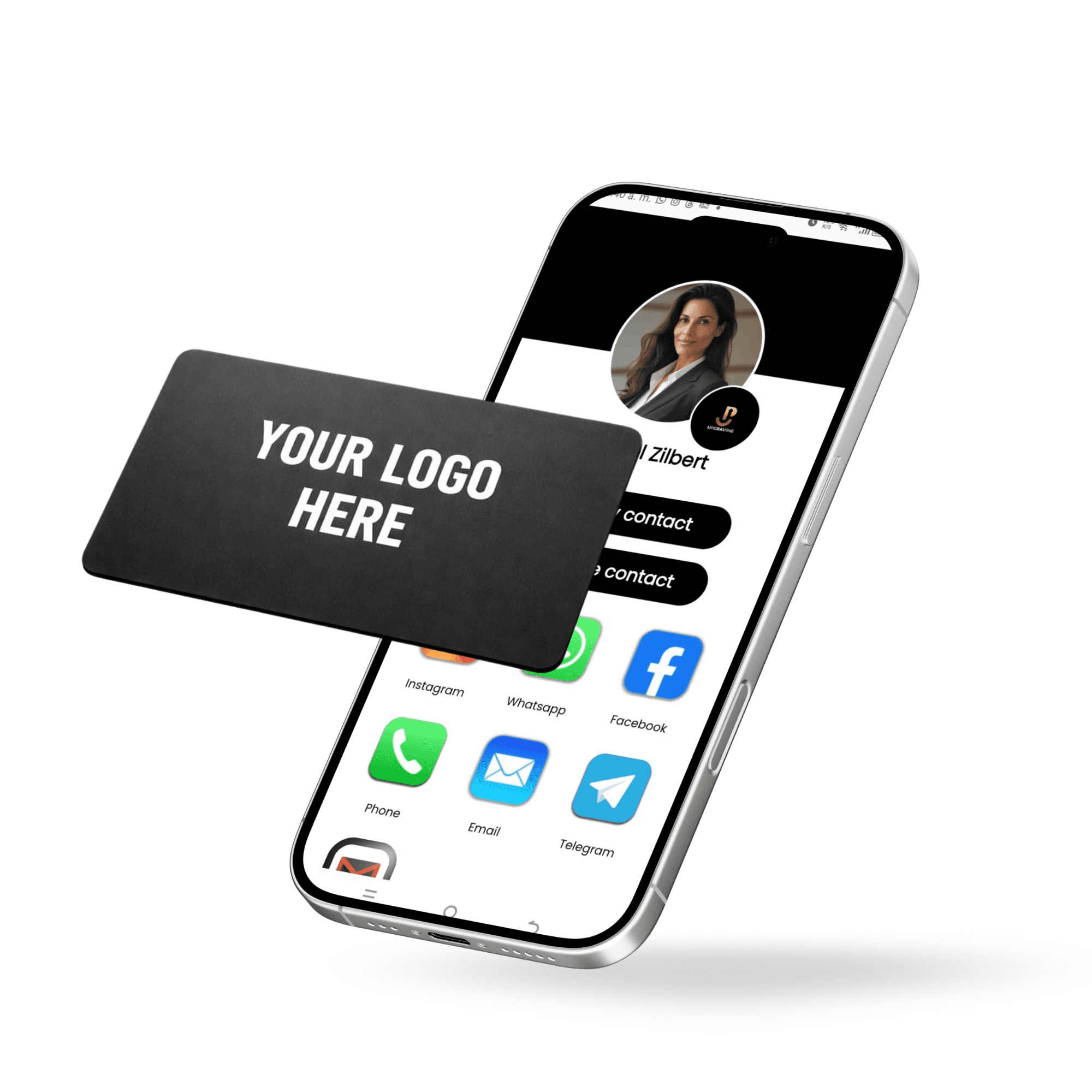 Generic Personalized Plastic NFC Business Card NTAG213 Custom Digital ...